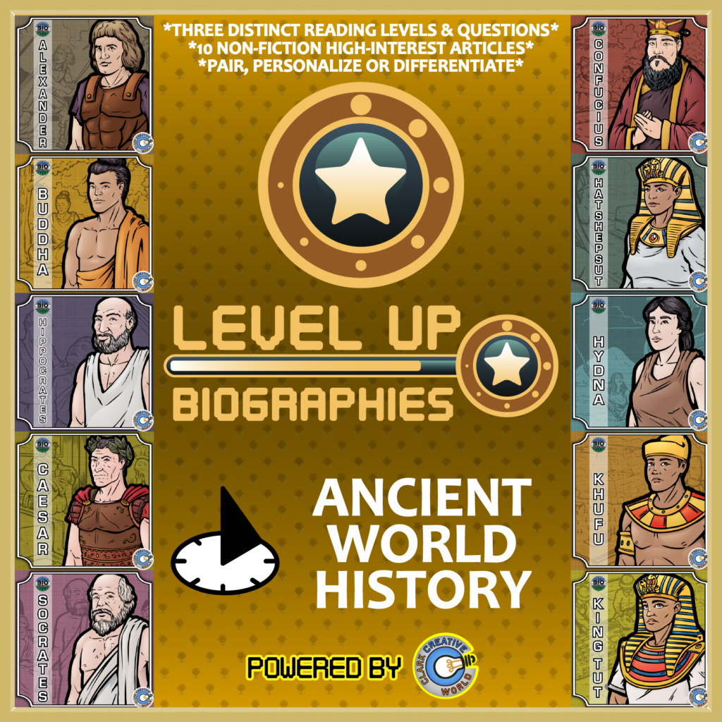 Level Up Reading - Ancient World History Biographies Bundle - Clark ...