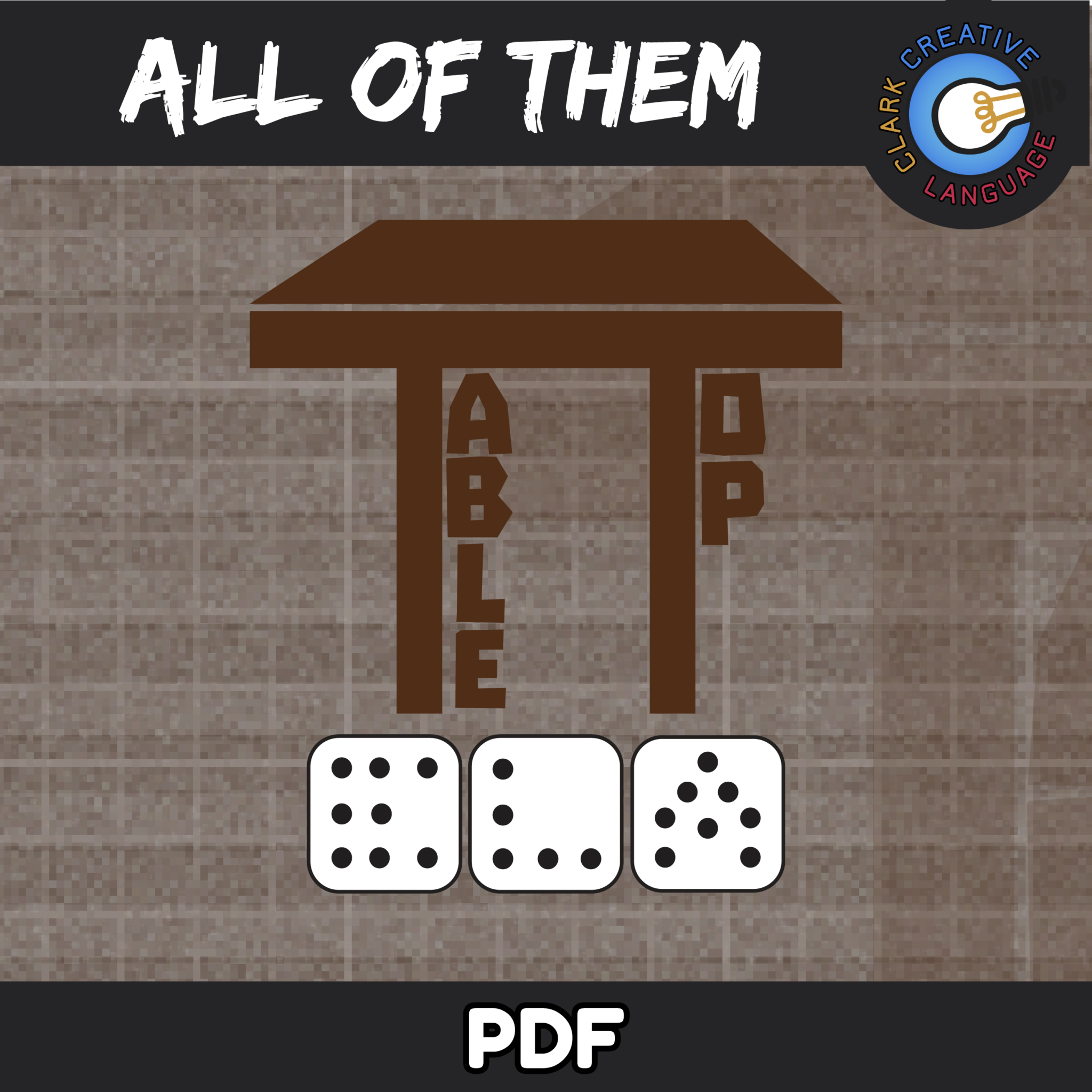 TableTop - ALL OF THEM Language Arts Bundle - Clark Creative Education