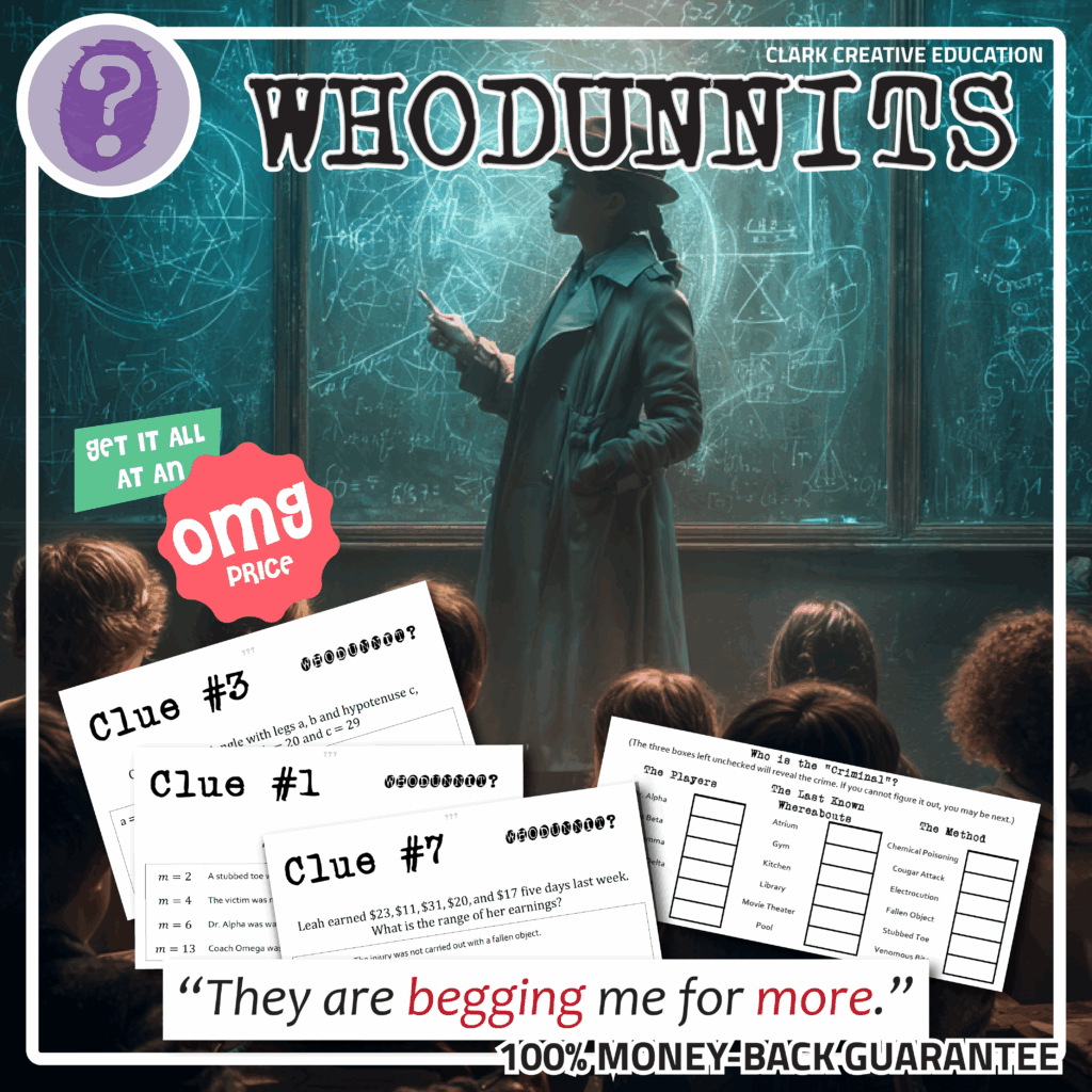 Free Math Whodunnits! - Clark Creative Education