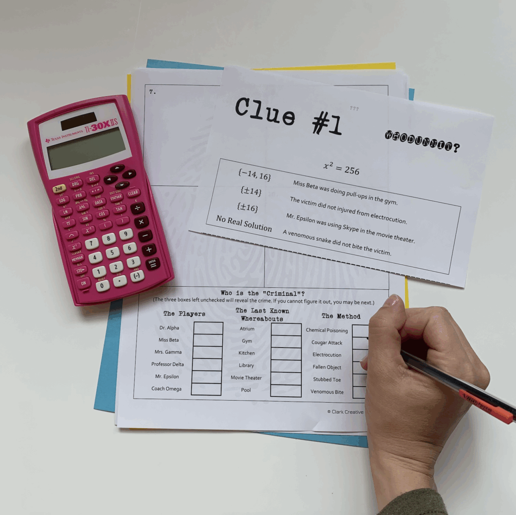 Whodunnit Math Activities: Solve Classroom Math Mysteries - Clark ...