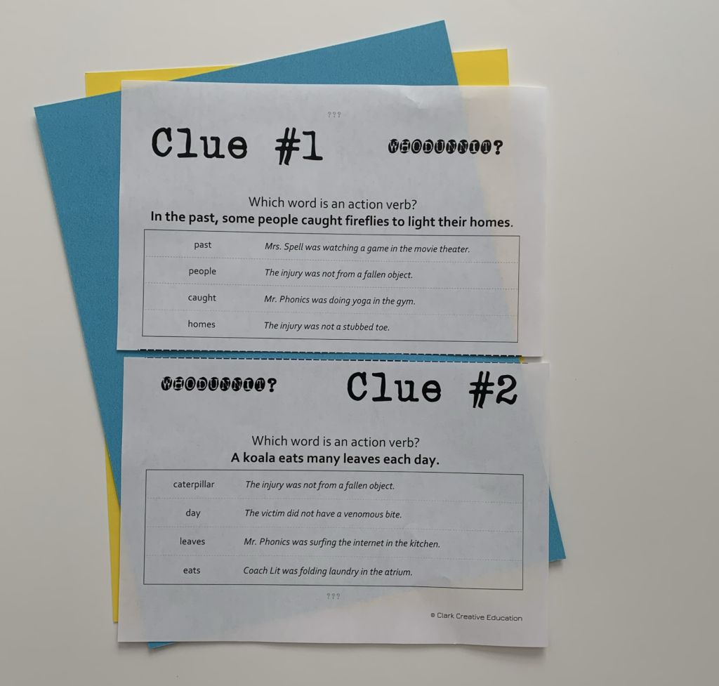 Whodunnit Language Arts Activities: Solve Grammar Mysteries - Clark ...
